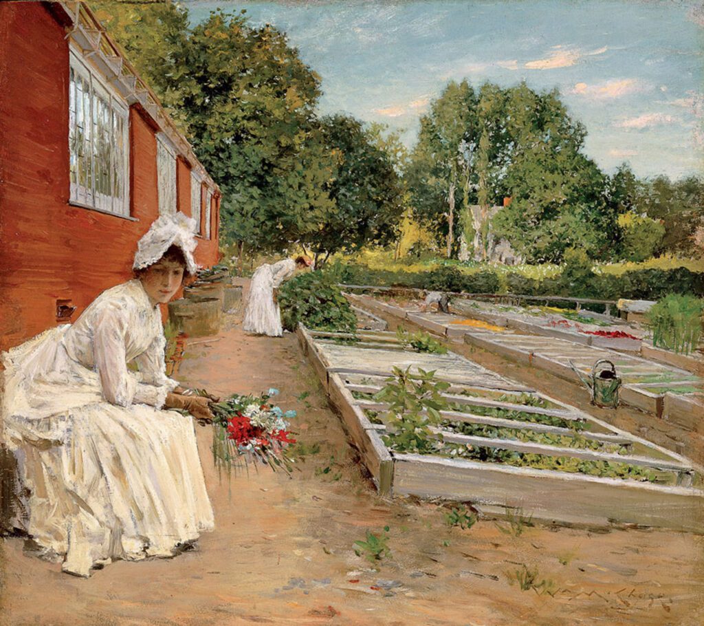 “A Visit to the Garden" by William Merritt Chase | Daily Dose of Art